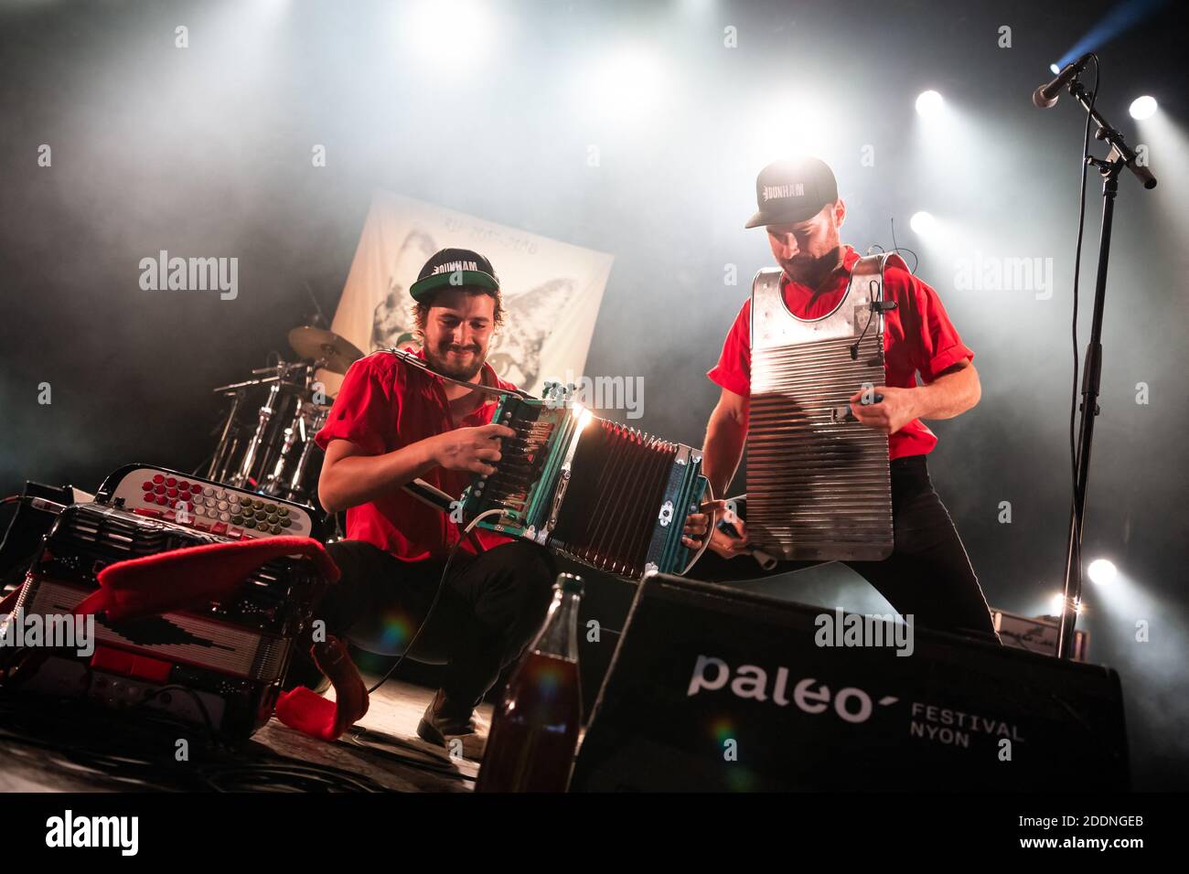 Le Winston Band on stage during the Paleo Festival in Nyon, Switzerland ...