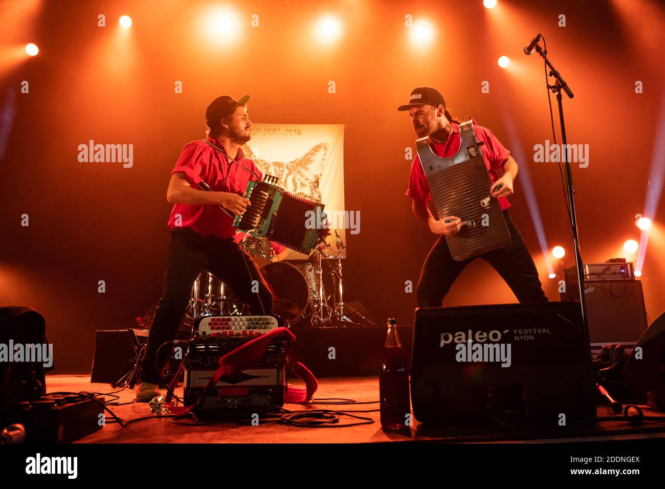 Le Winston Band on stage during the Paleo Festival in Nyon, Switzerland ...