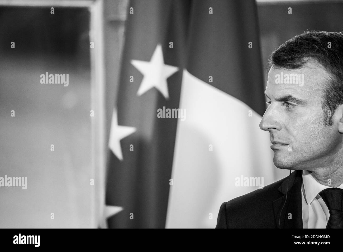 President emmanuel macron Black and White Stock Photos & Images - Alamy