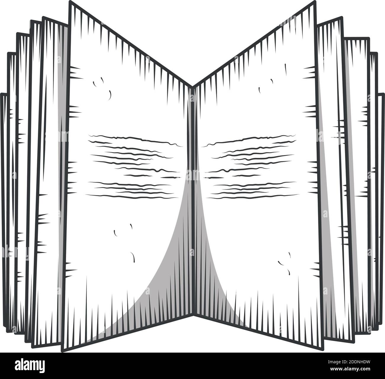open book without text library, educational or learning concept vector ...