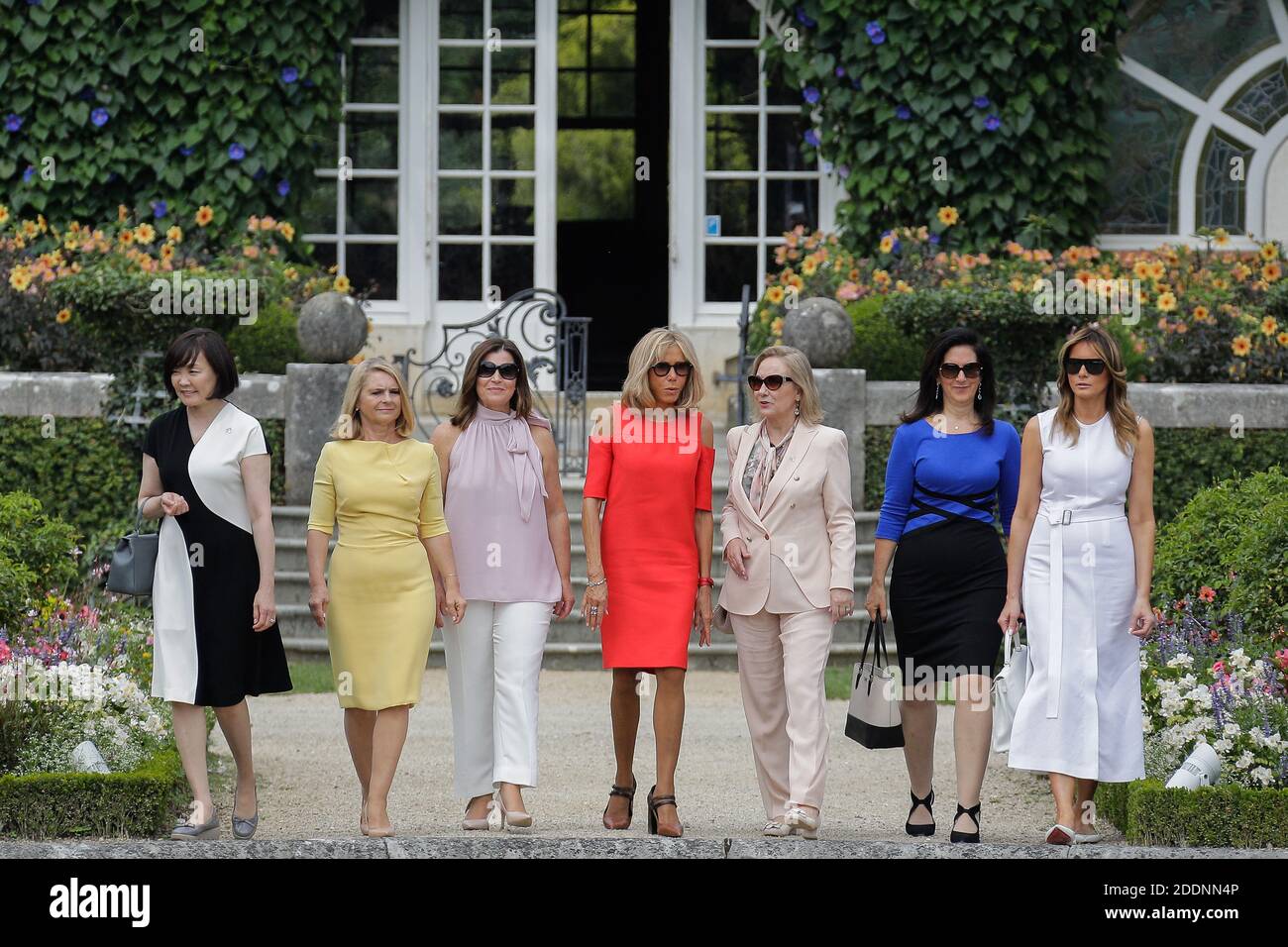 Brigitte Macron, wife of French President Emmanuel Macron, U.S. First ...