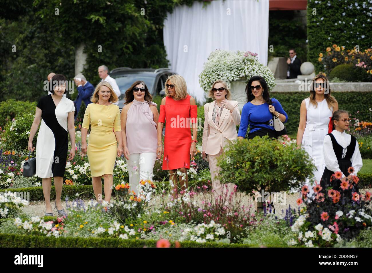 Brigitte Macron, wife of French President Emmanuel Macron, U.S. First ...