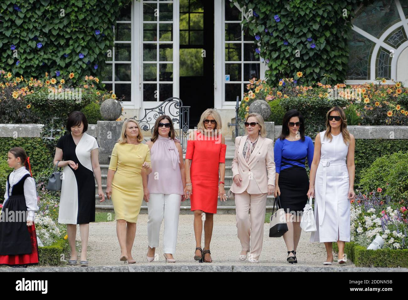 Brigitte Macron, wife of French President Emmanuel Macron, U.S. First ...