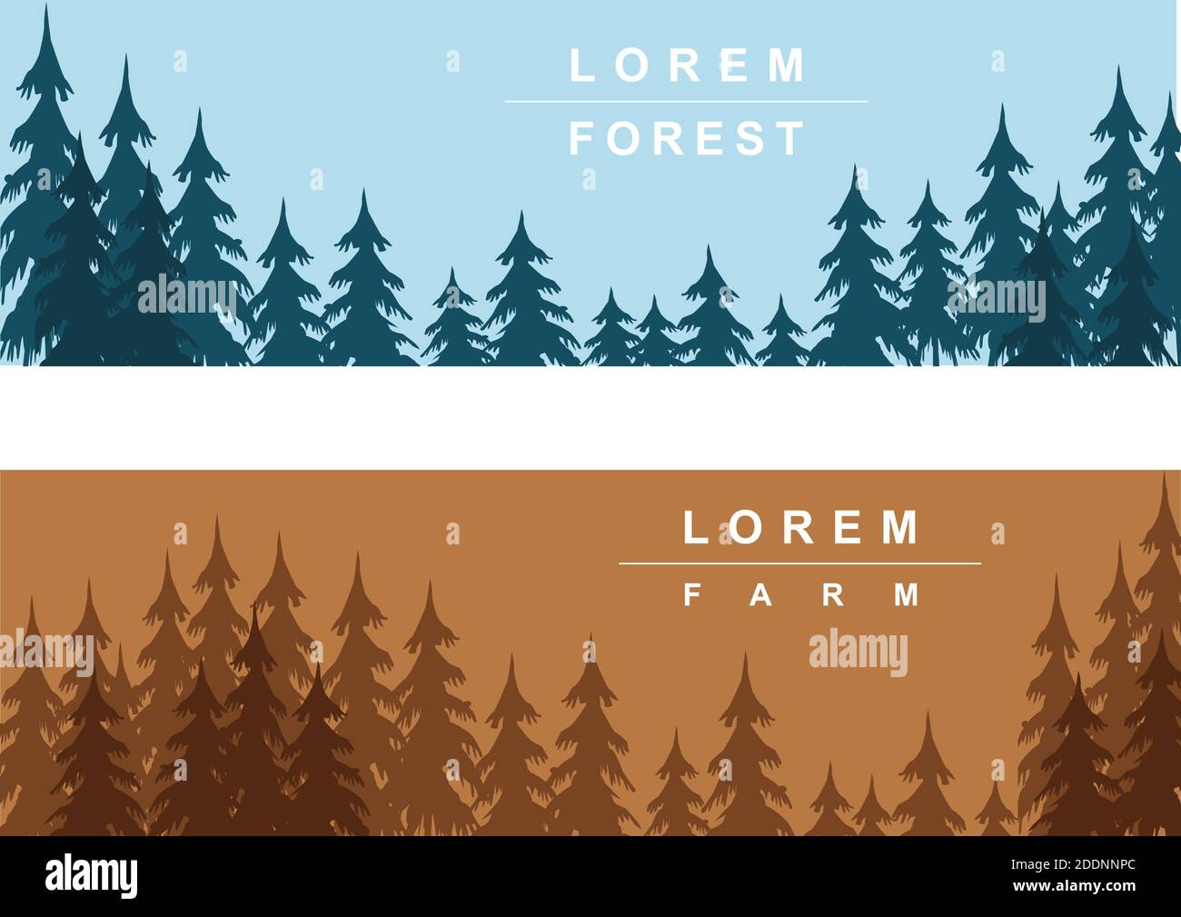 PINES FOREST BANNERS SYMBOL IMAGE Stock Vector Image & Art - Alamy