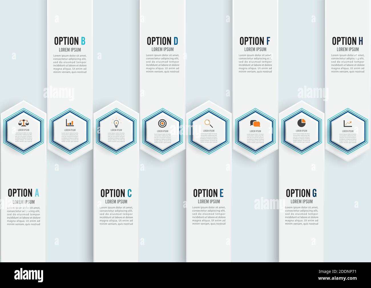 Vector infographic template with 3D paper label, integrated circles ...