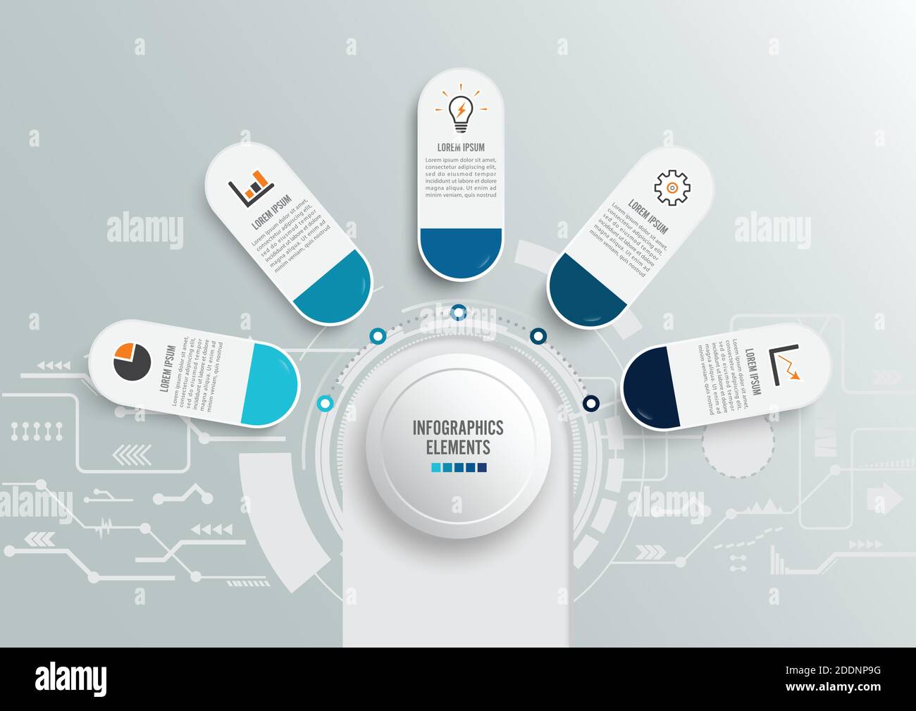 Business data visualization. Process chart. Abstract elements of graph ...