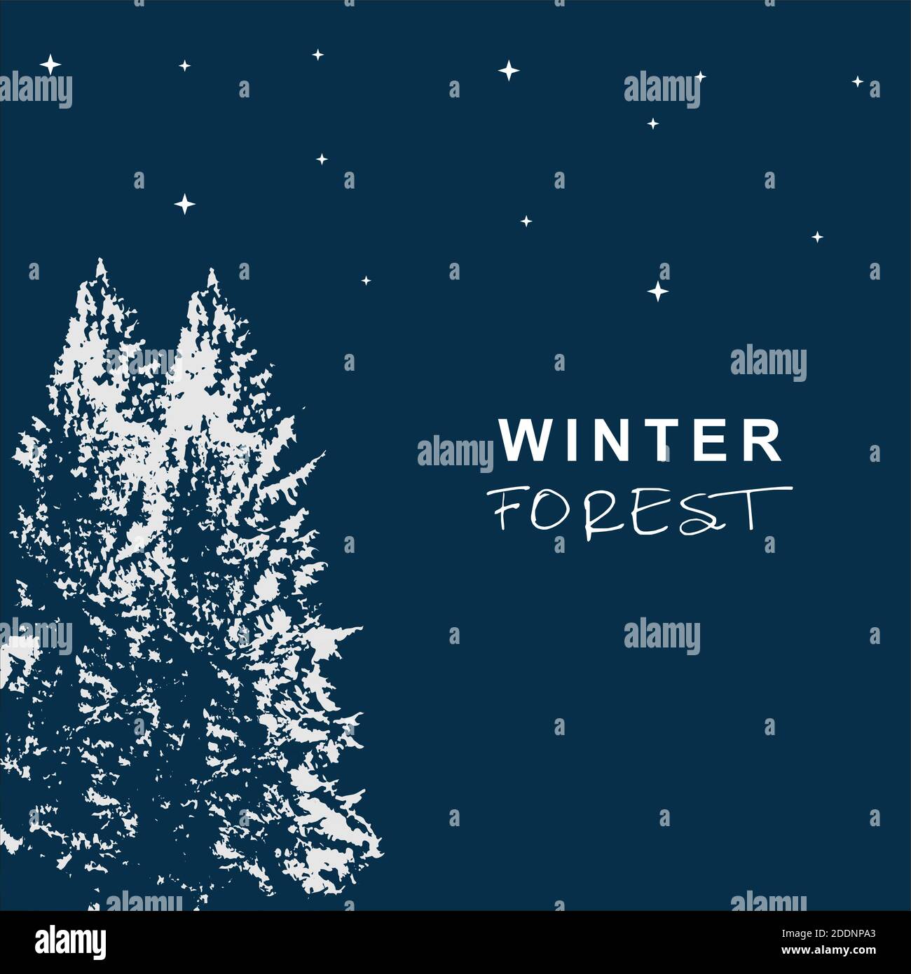 winter forest logo symbol illustration Stock Vector Image & Art - Alamy