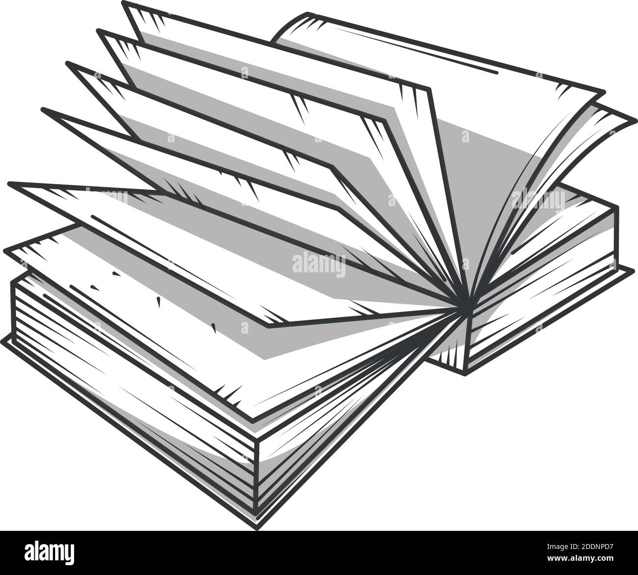 open book pages literature, educational or learning concept vector ...