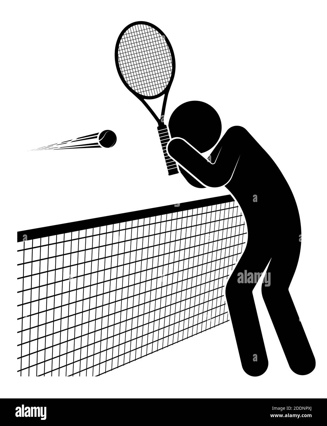 Beginner tennis player Cut Out Stock Images & Pictures - Alamy