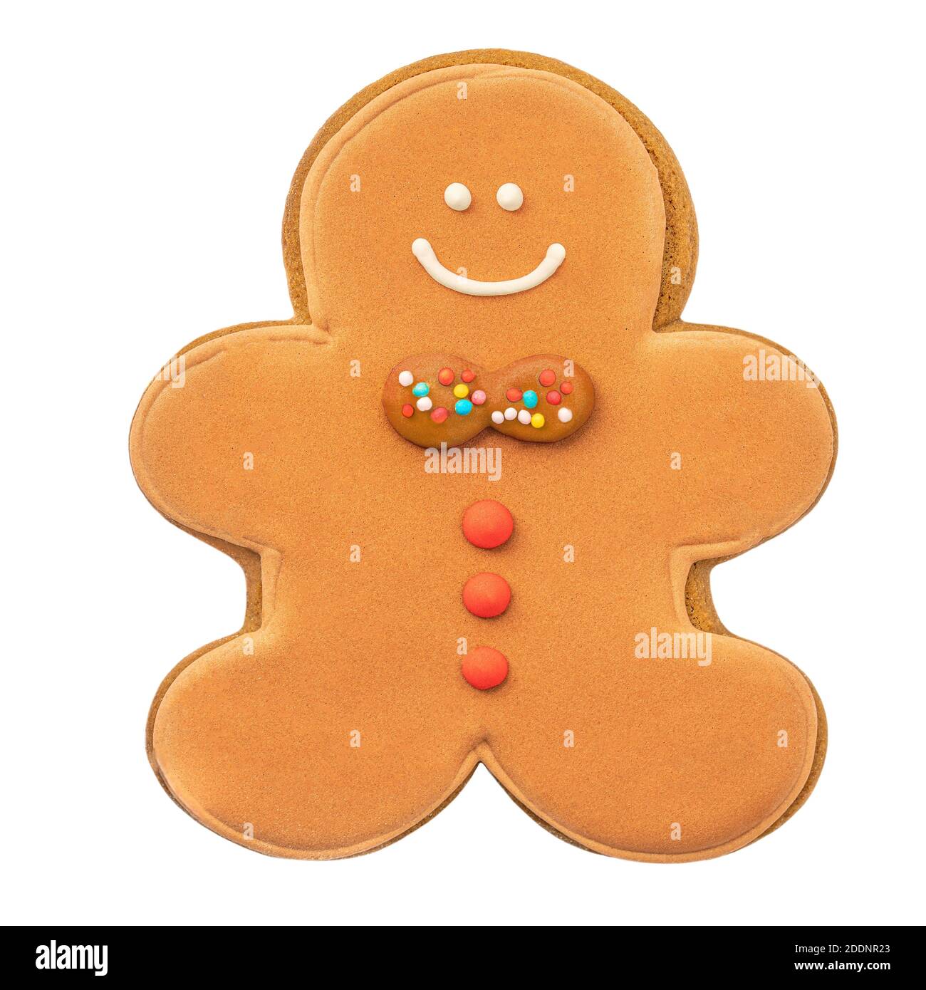 Gingerbread man cookie isolated on white background. Christmas ...