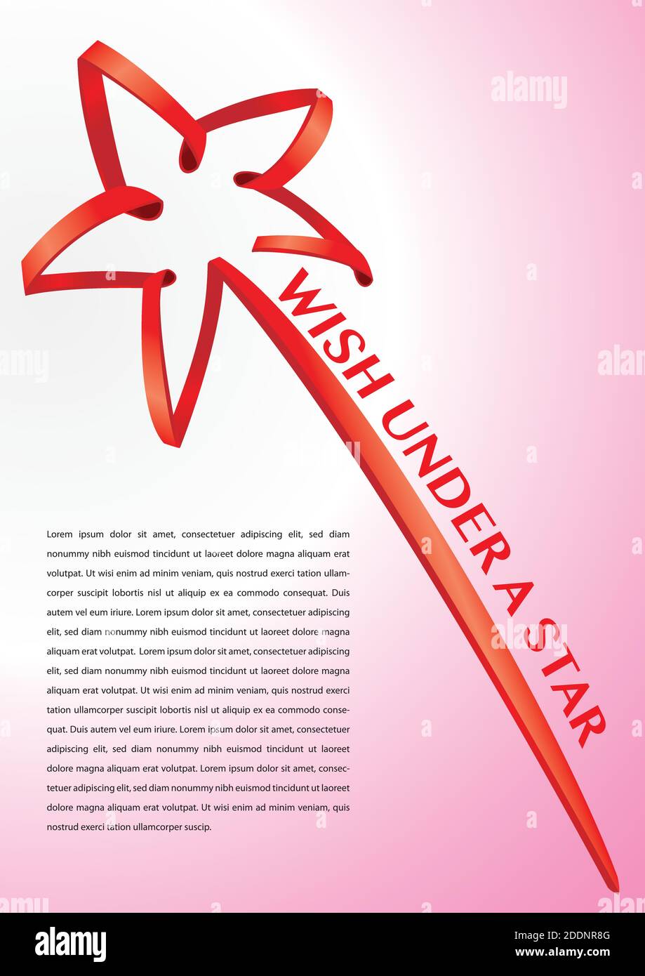 Vector illustration of ribbon forming a star layout Stock Vector Image ...