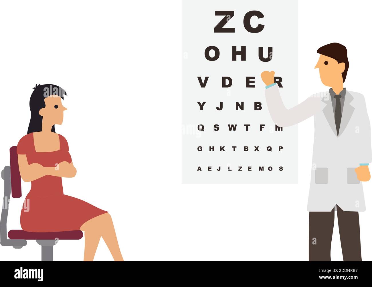 Optician eye test cartoon hi-res stock photography and images - Alamy