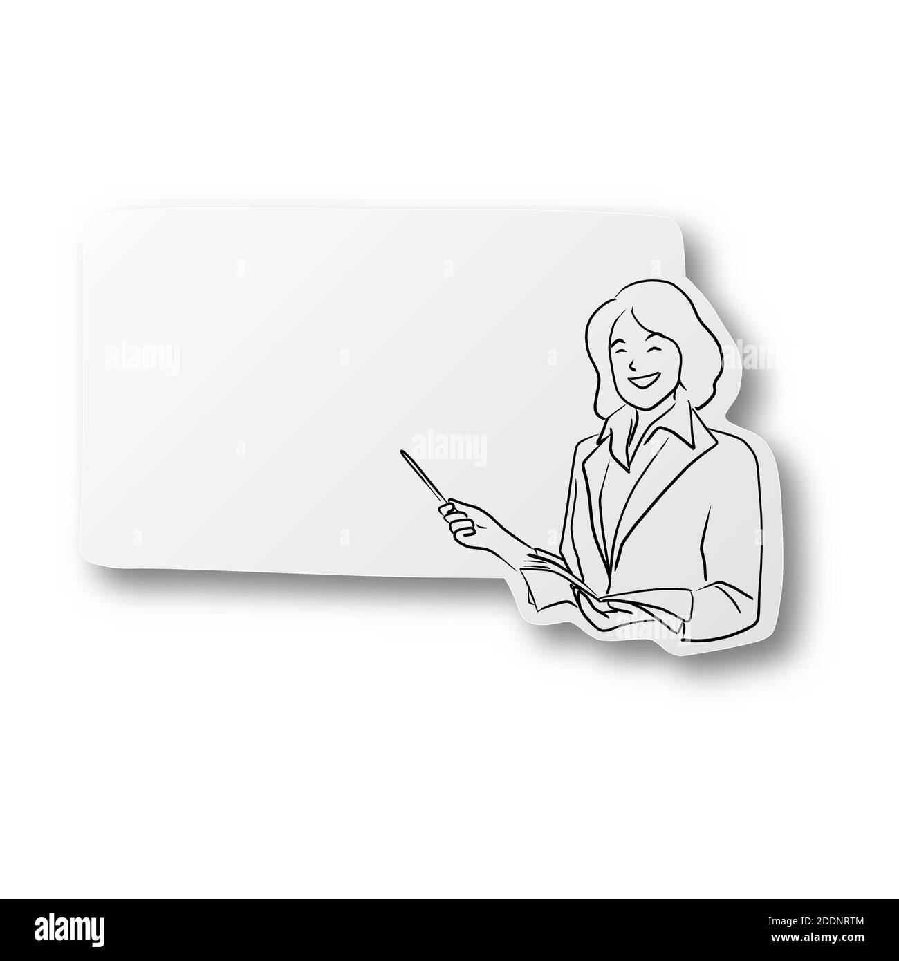 Teacher Vector Black And White