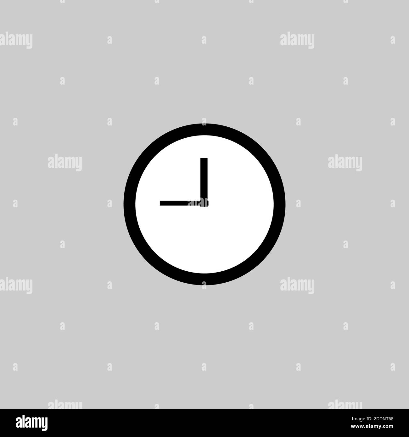 thin line clock icon on white background Stock Vector Image & Art - Alamy