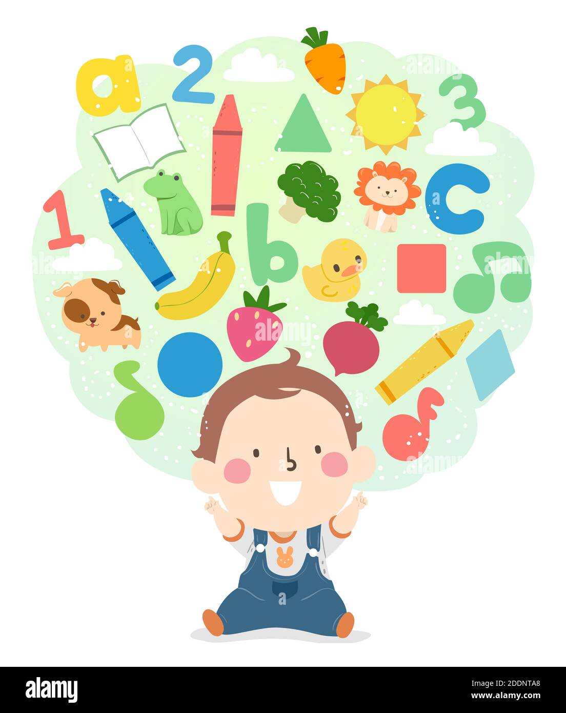 Child Thinking Math Clipart