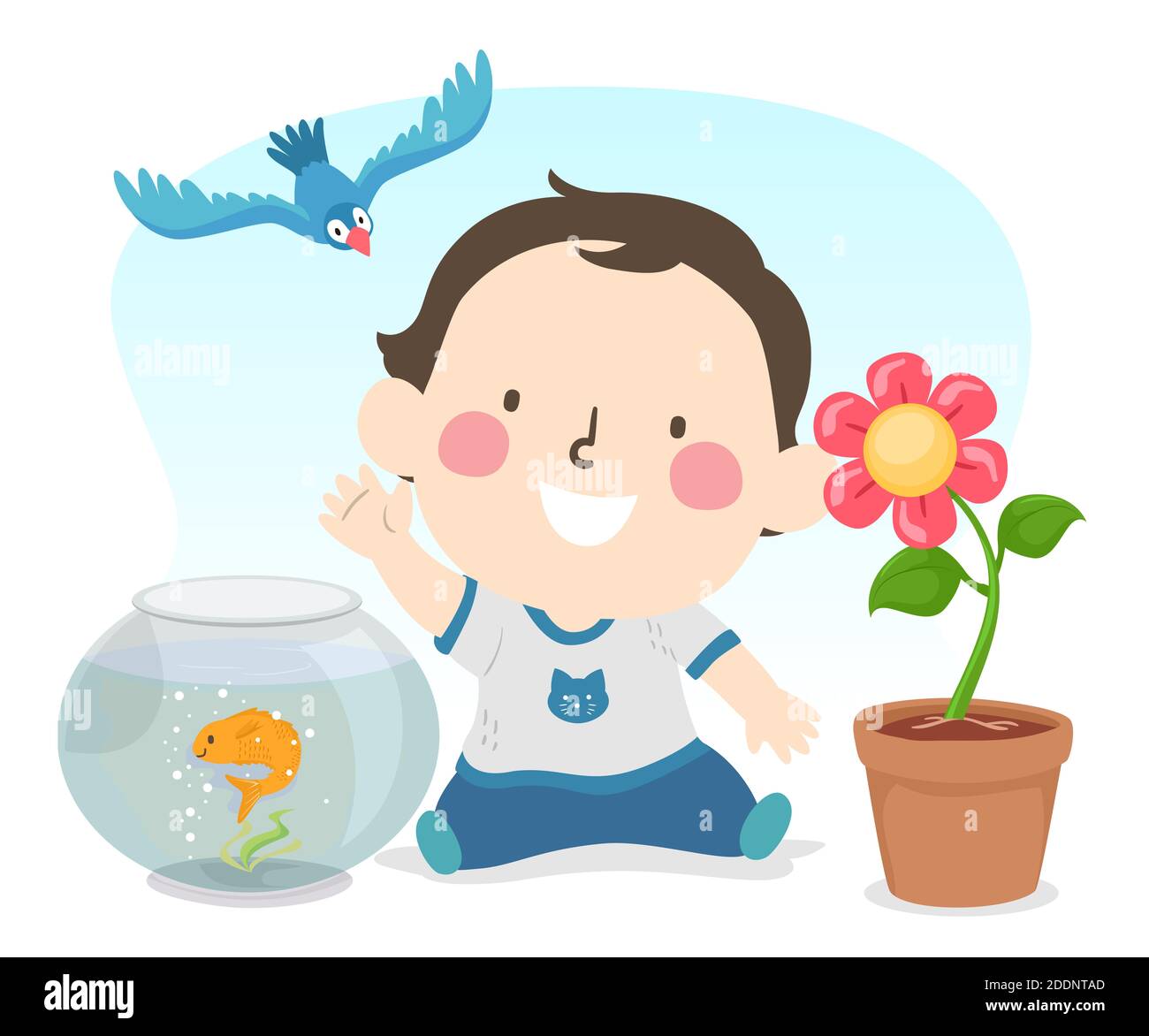 Toddler exploring nature Cut Out Stock Images & Pictures - Alamy