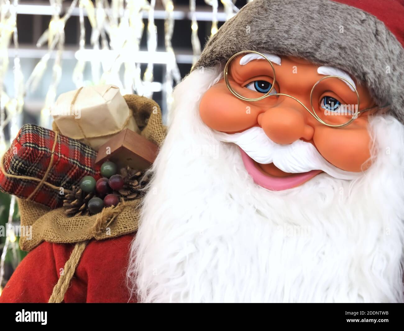 Face of Santa Claus with a white beard Stock Photo - Alamy