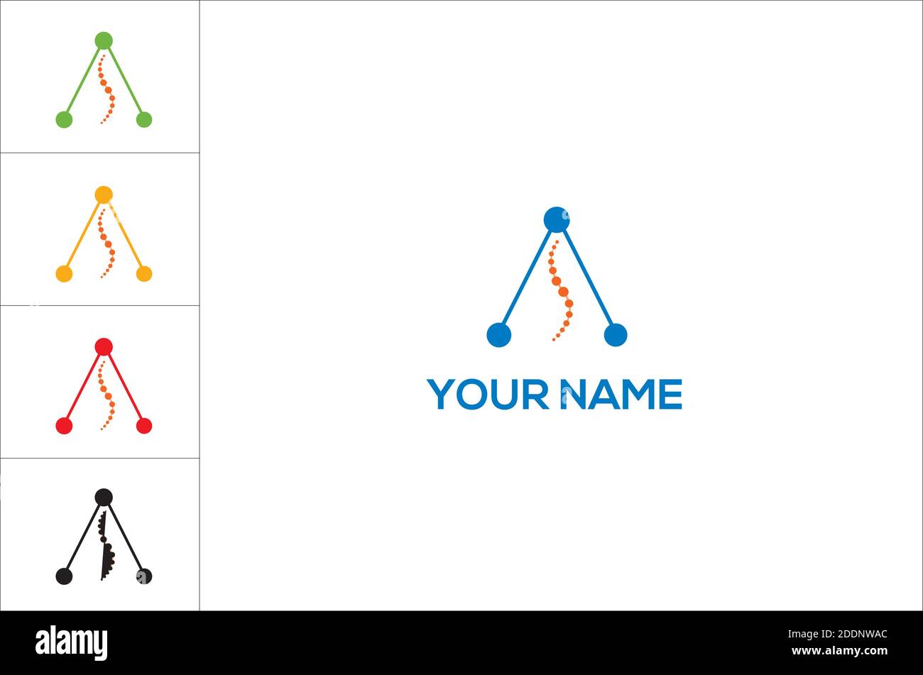 Spinal surgery abstract A logo vector , flat spine orthopedic therapy ...