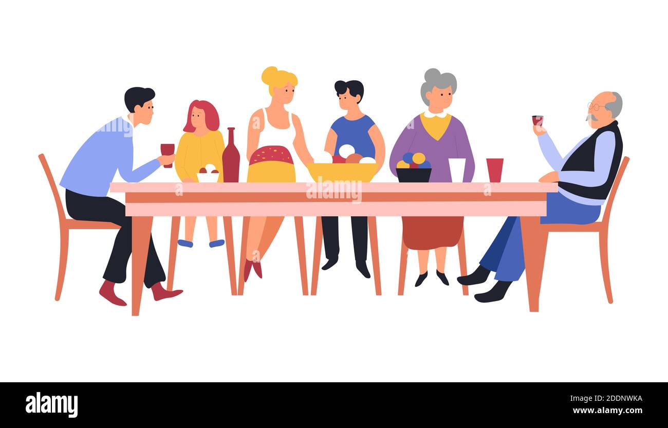 Dinner Table With Food Clip Art