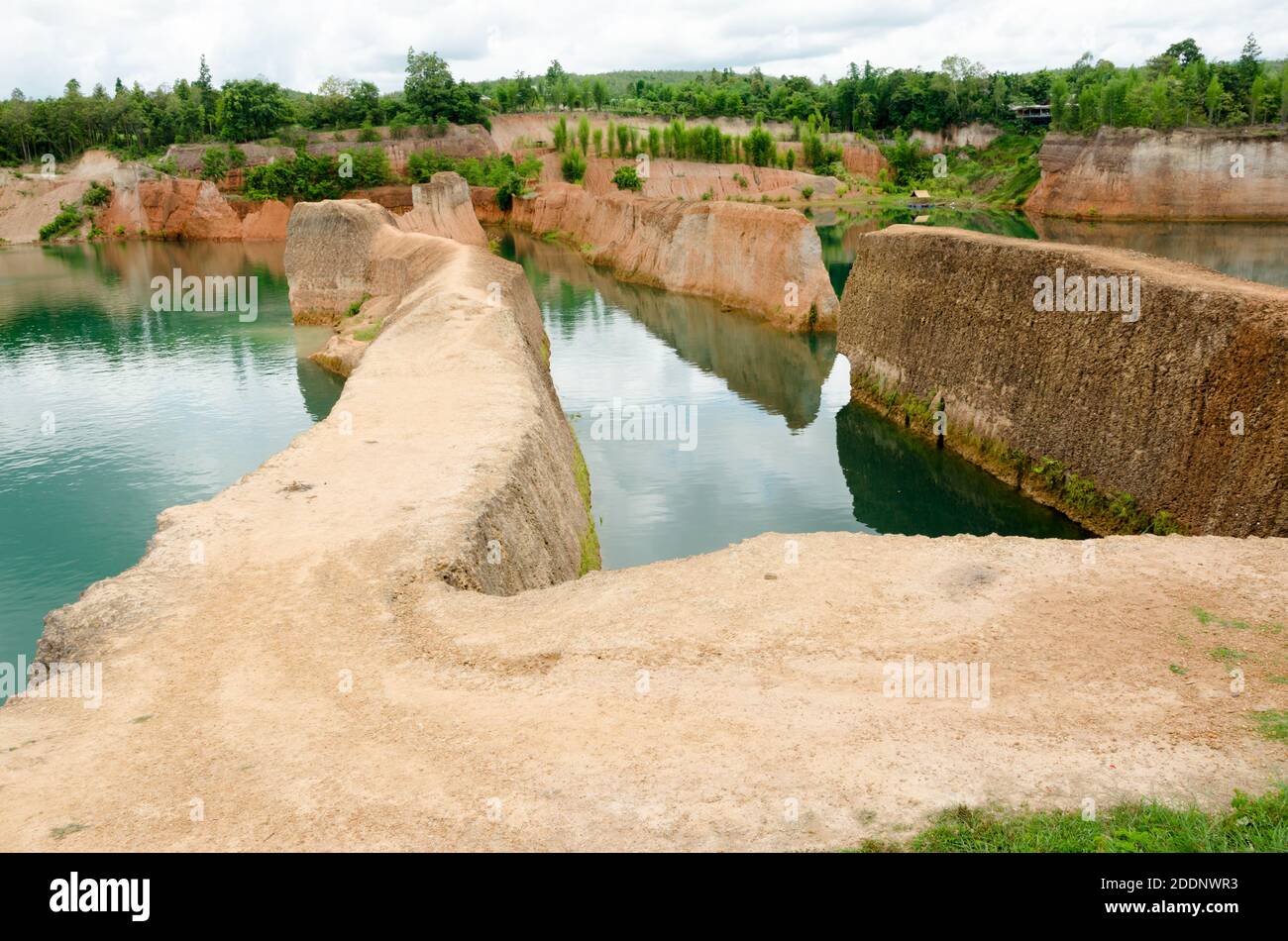 Large reservoirs and high mound in Thailand Stock Photo - Alamy