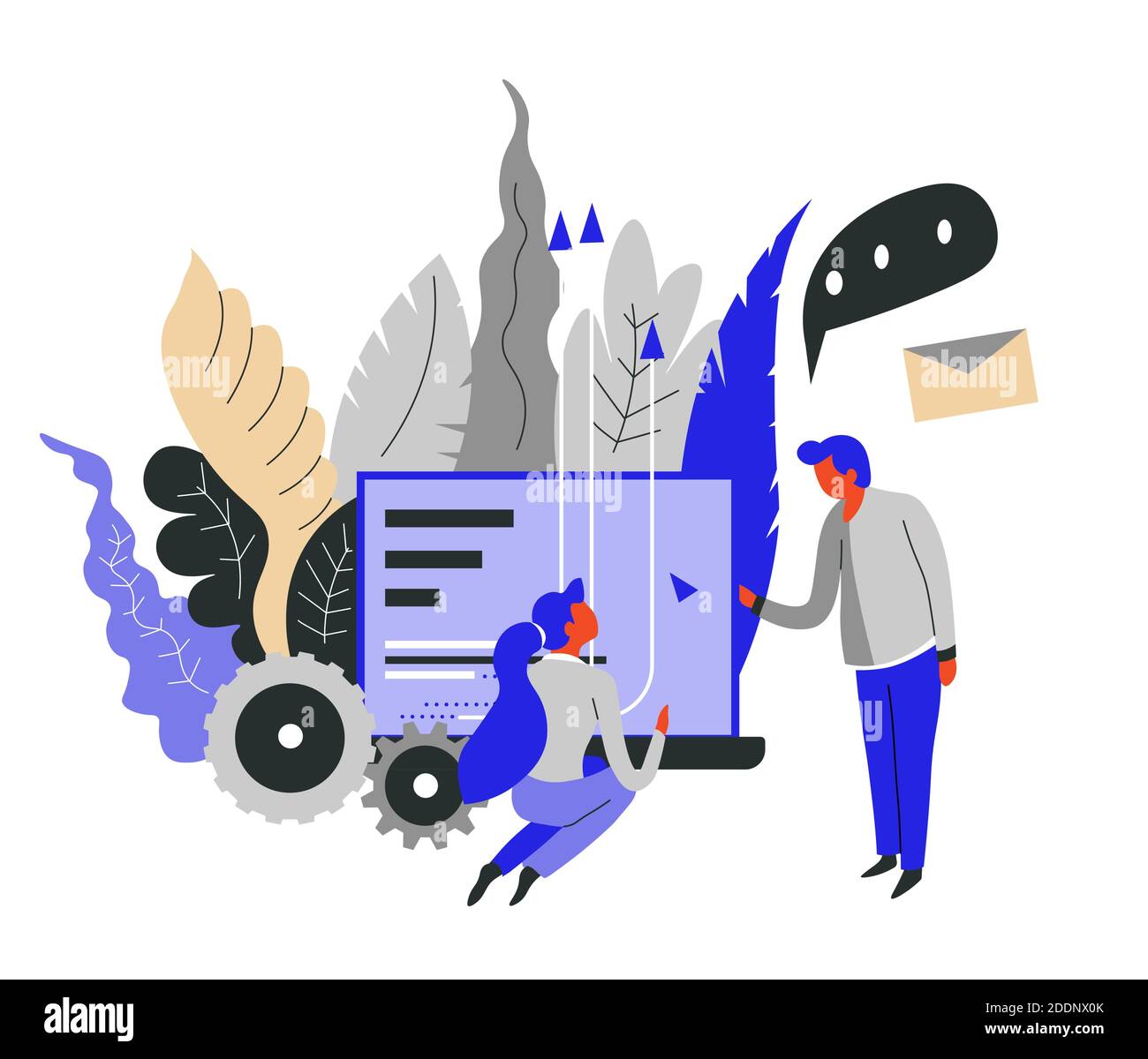 Male boss female secretary Cut Out Stock Images & Pictures - Alamy