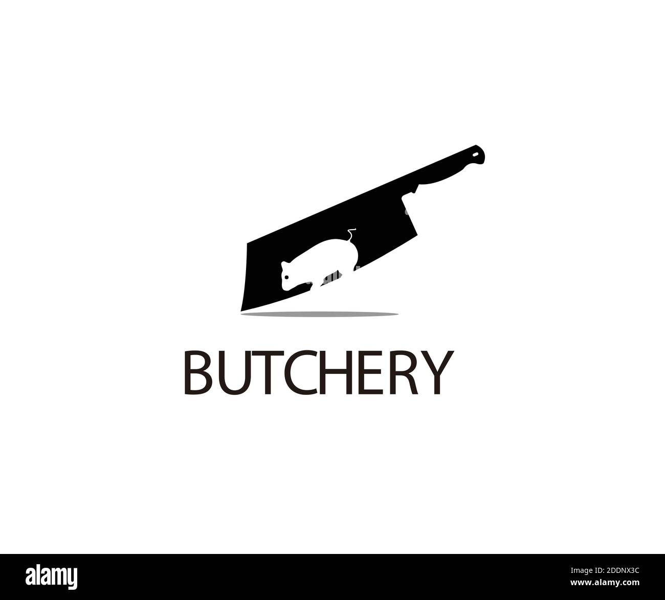 pig and knife logo butchery restaurant Stock Vector Image & Art - Alamy