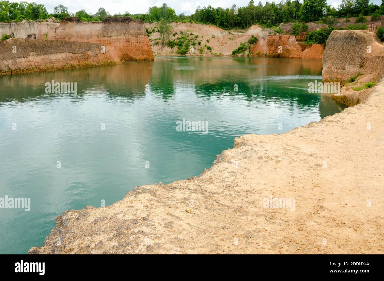 Large reservoirs and high mound in Thailand Stock Photo - Alamy