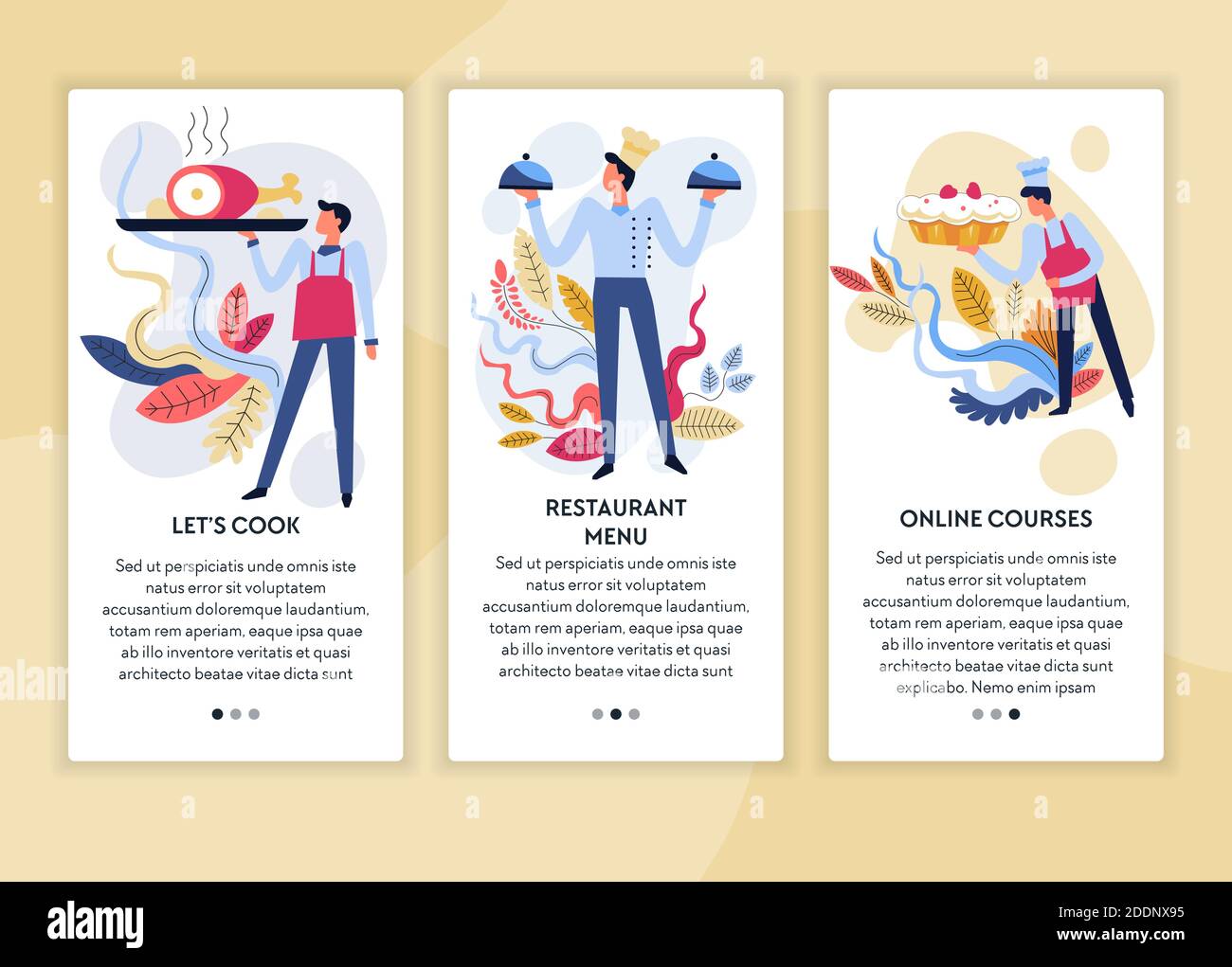 Restaurant menu cooking classes or online courses web page templates ...