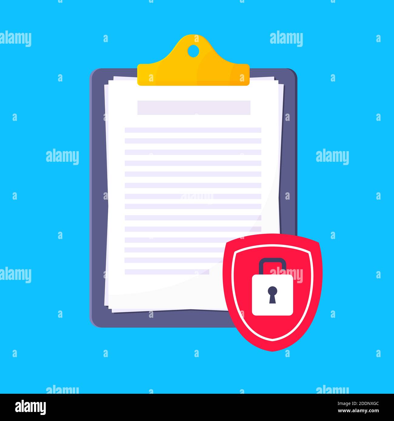 Privacy policy, warning safety lock and data protection metaphor ...