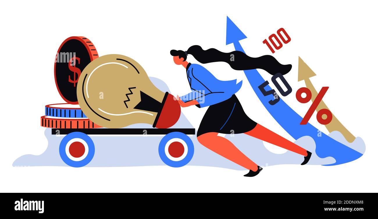 Business idea and achievement of results vector Stock Vector Image ...