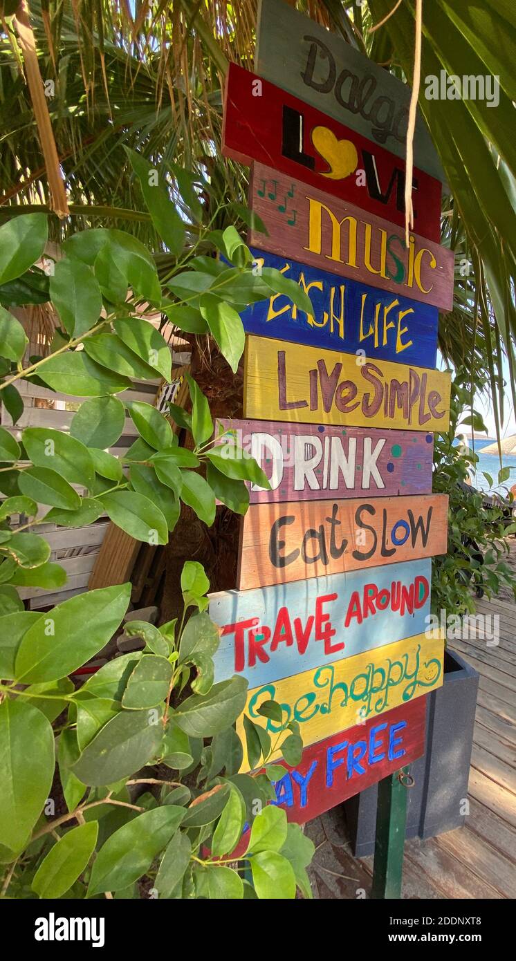 Hand made typographic signs of colorful motivational quotes. Hand ...