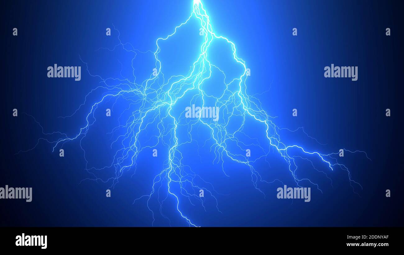 Beautiful Realistic Impact of lighting Strikes or lightning bolt ...