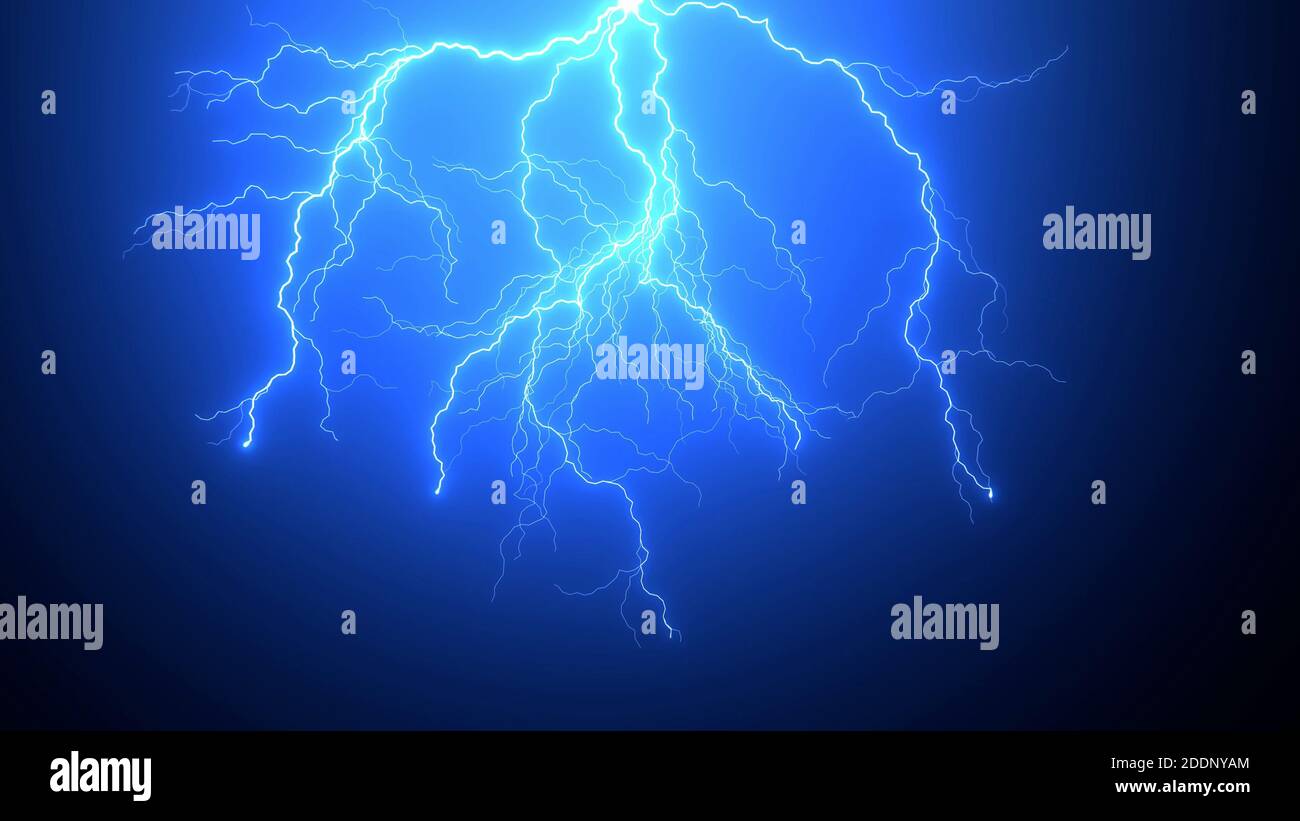 Natural Realistic Impact of lighting Strikes or lightning bolt ...