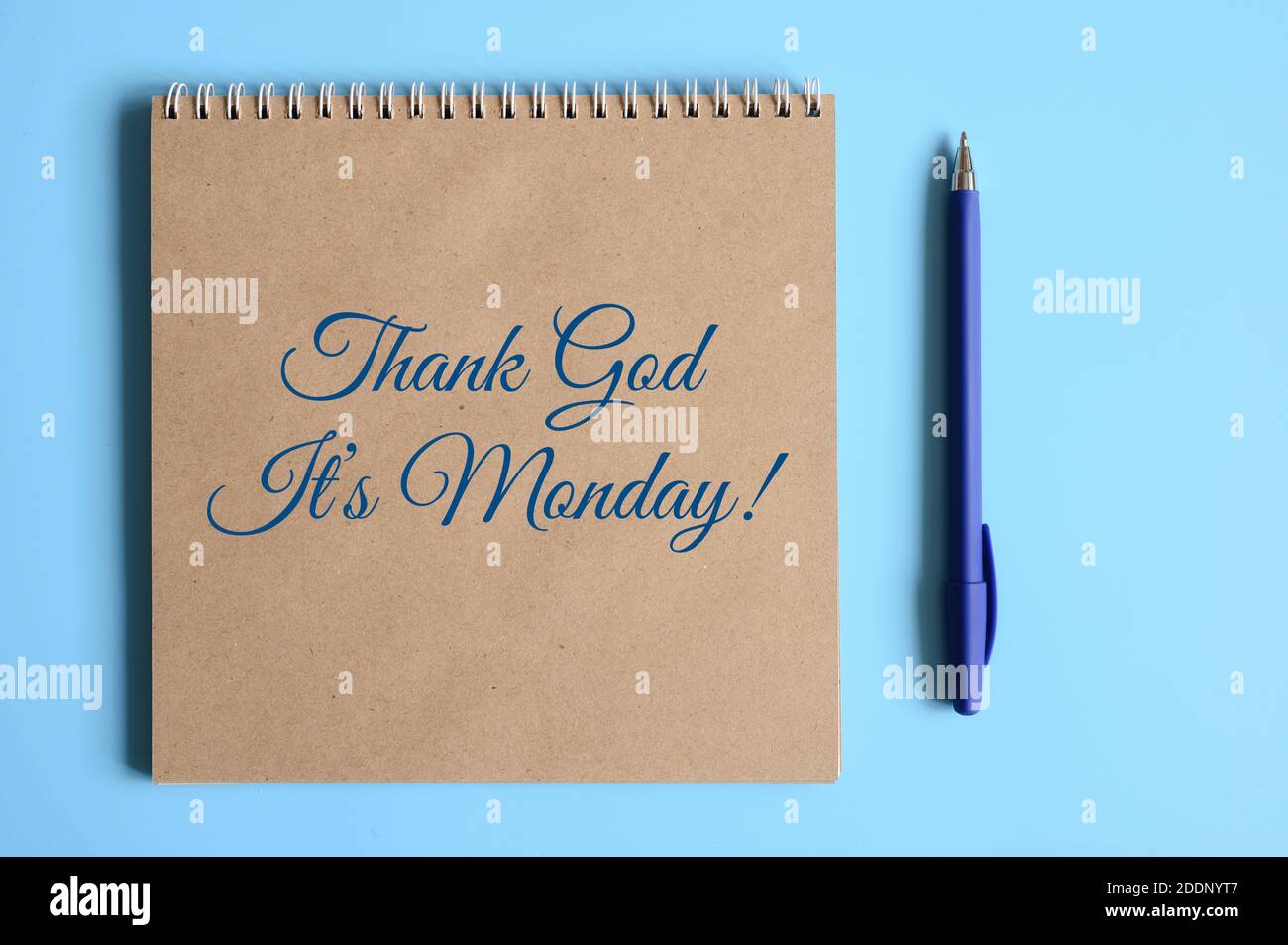 Thank God It’s Monday - text written ofl font on the craft paper of ...