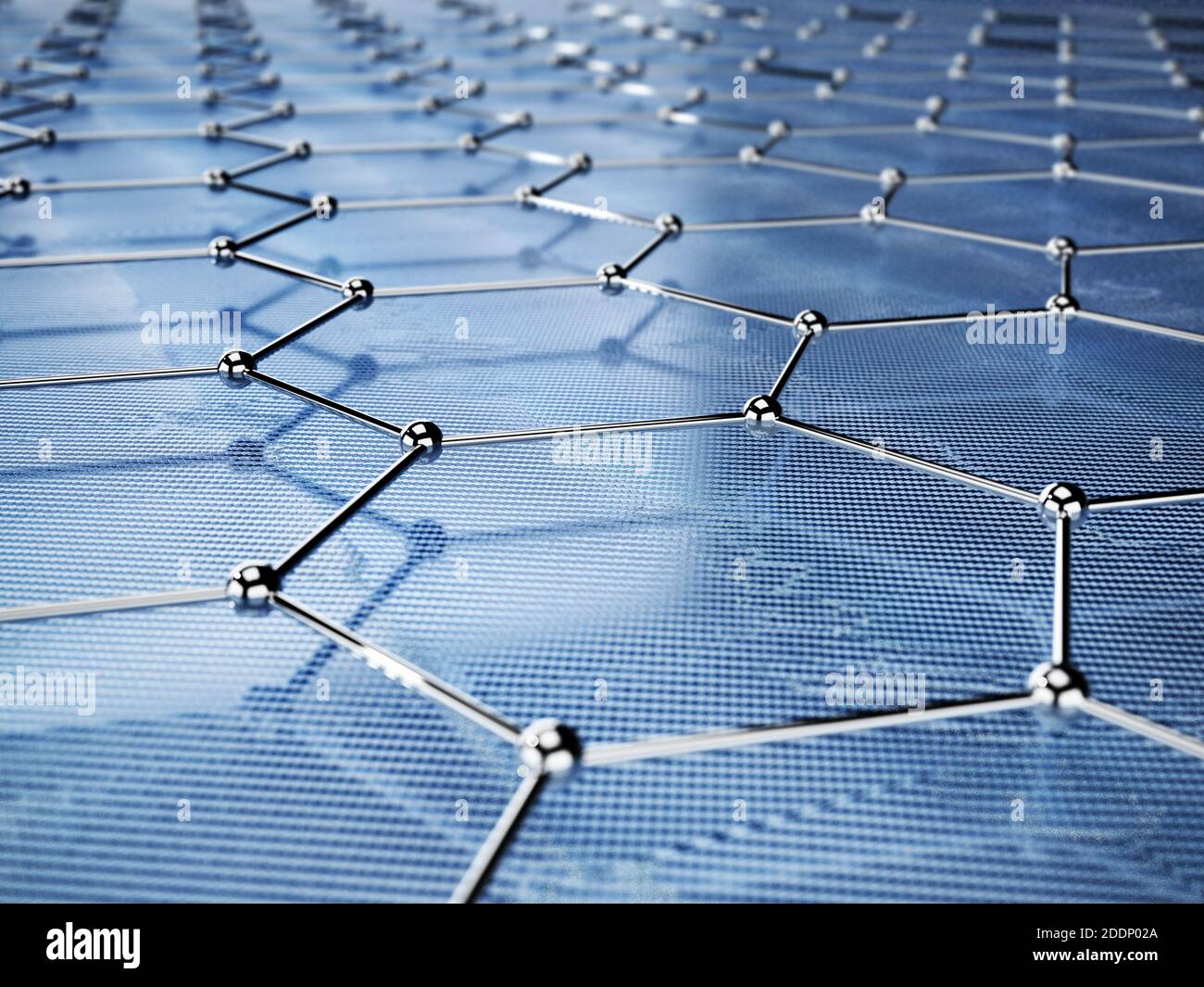 Abstract technology background with connected dots. 3D illustration ...