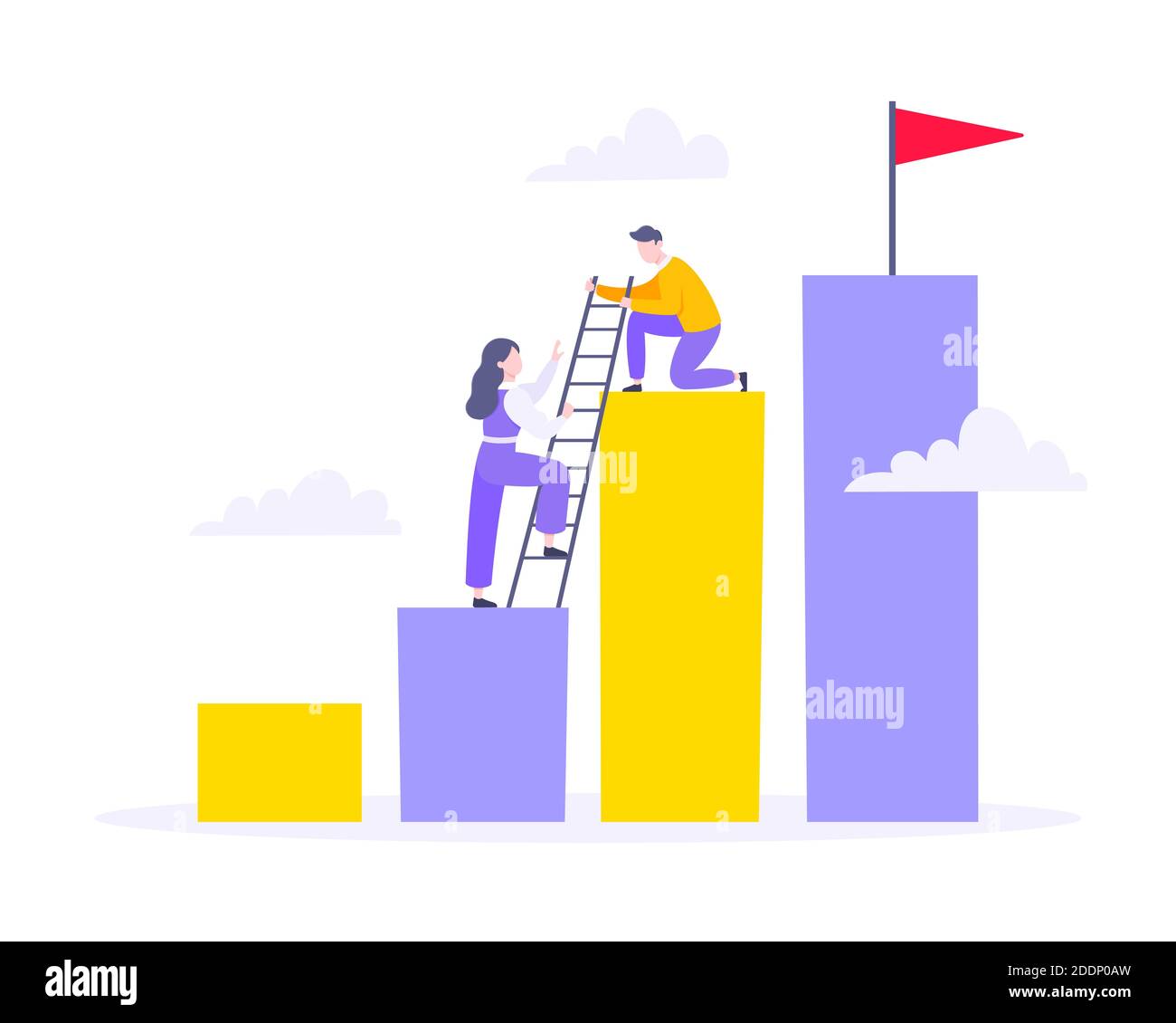 Career climbing and supporting with giving a helping hand business ...