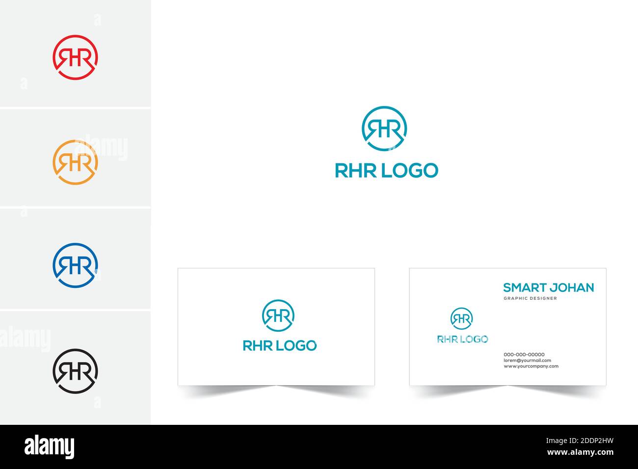 Rhr logo design Stock Vector Images - Alamy