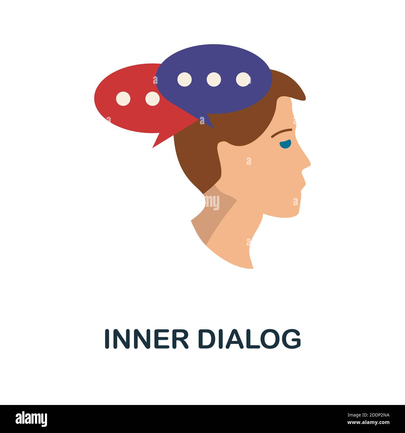 Inner Dialog icon. Simple element from personality collection. Creative ...
