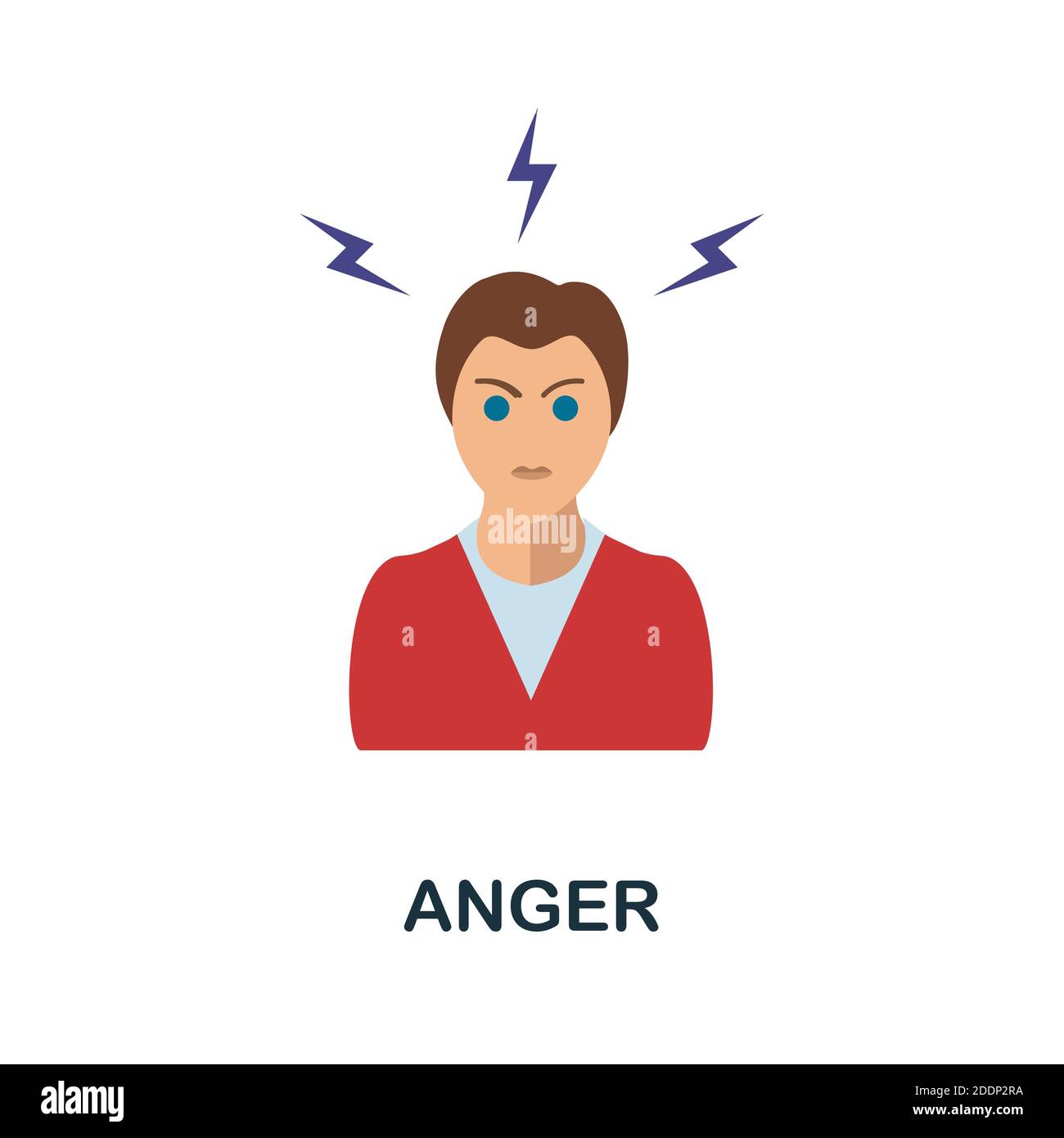 Anger icon. Simple element from personality collection. Creative Anger ...