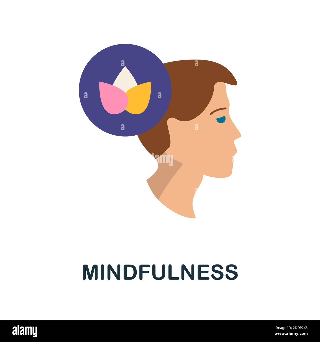 Mindfulness icon. Simple element from personality collection. Creative ...