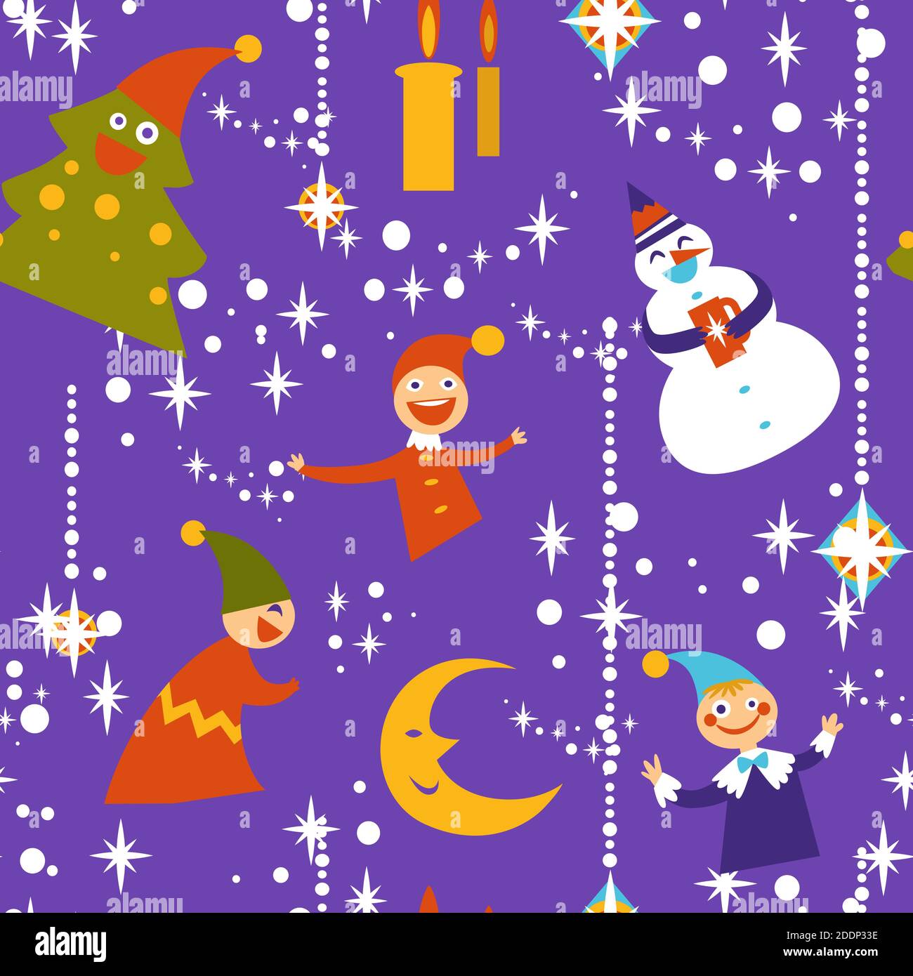 Christmas seamless pattern gnome Stock Vector Images - Alamy