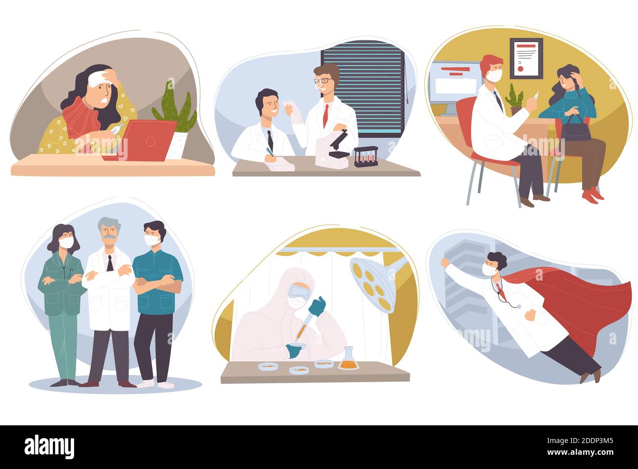 Medical team talking Stock Vector Images - Alamy