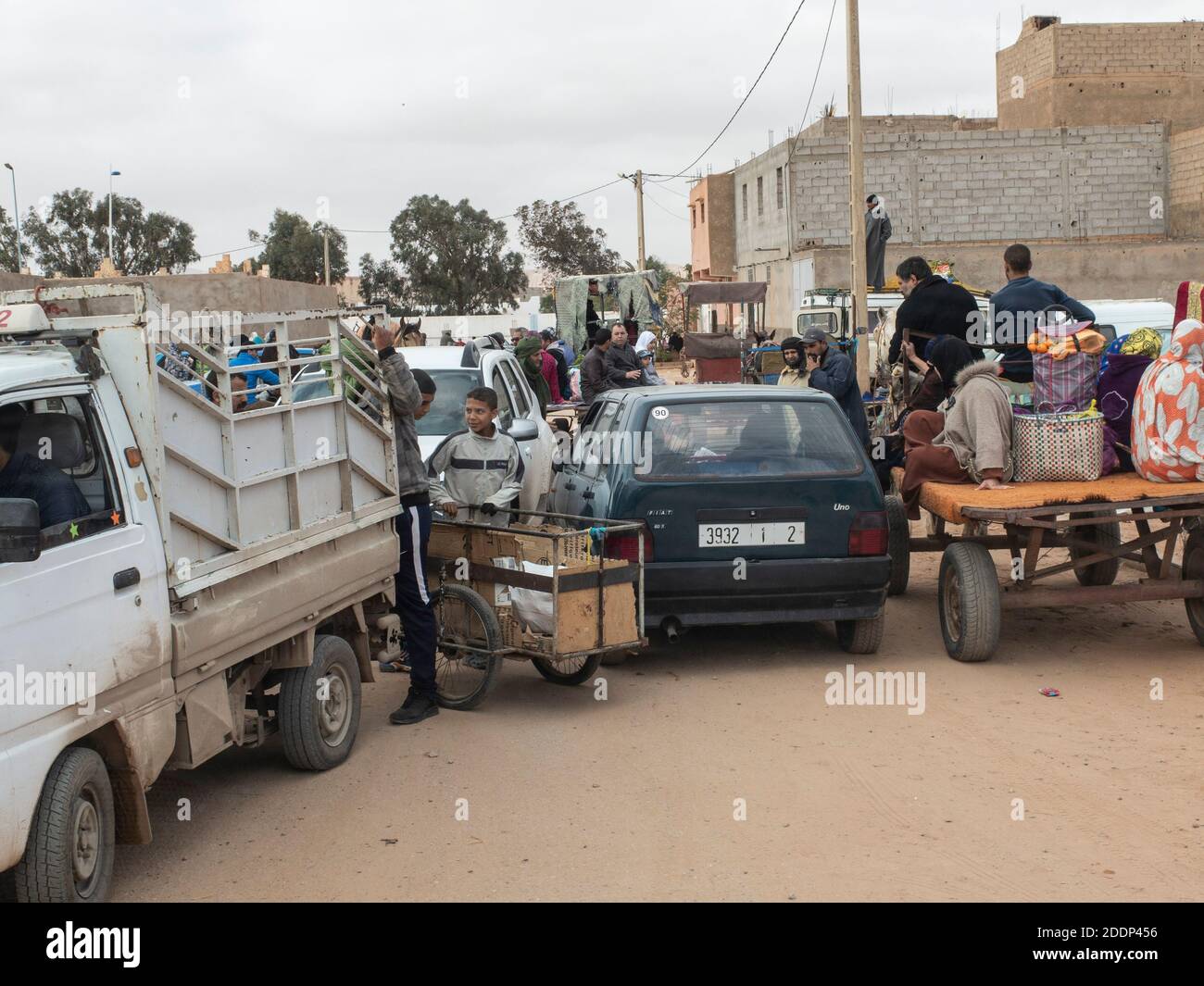Traffic jam in Morocco Stock Photo - Alamy