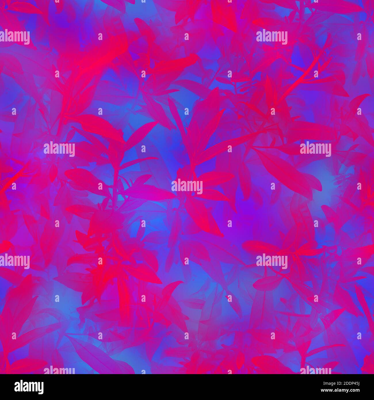 Seamless intense red and blue leaf pattern Stock Photo - Alamy
