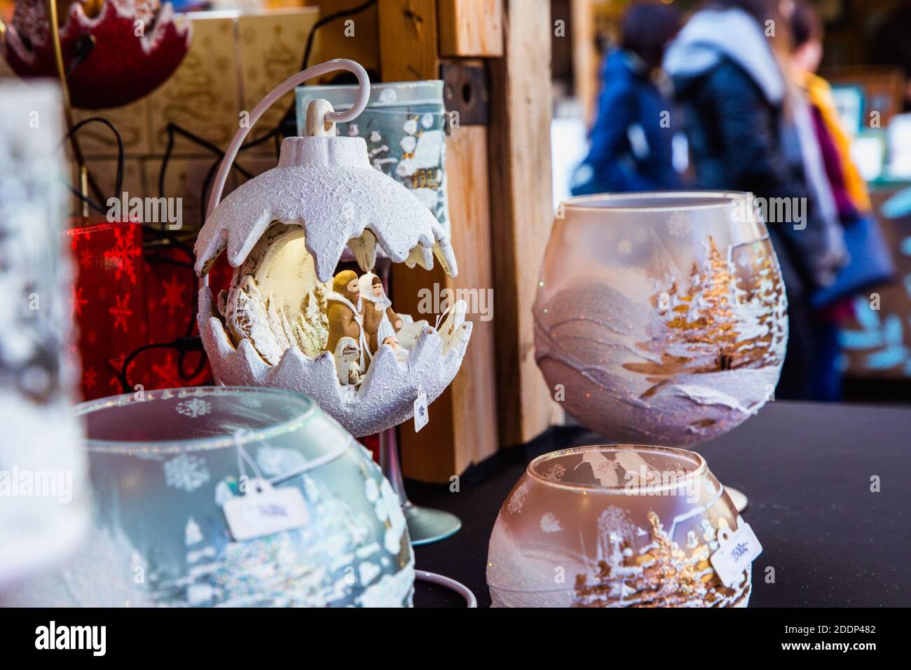 Traditional Hungarian glass souvenirs for interior decoration in the ...