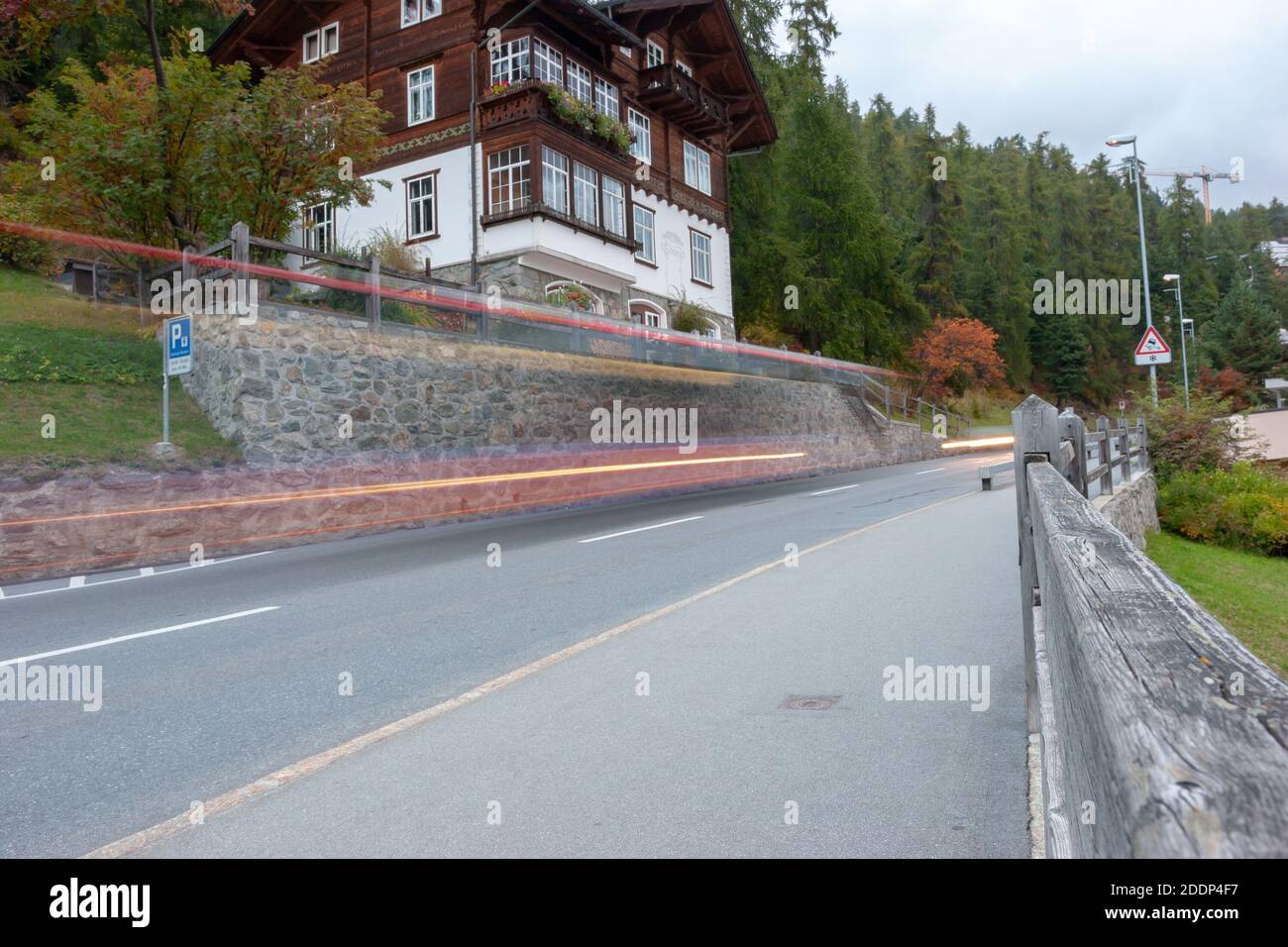 St. Moritz, Switzerland- September, 2007: Beautiful city of St.Moritz ...