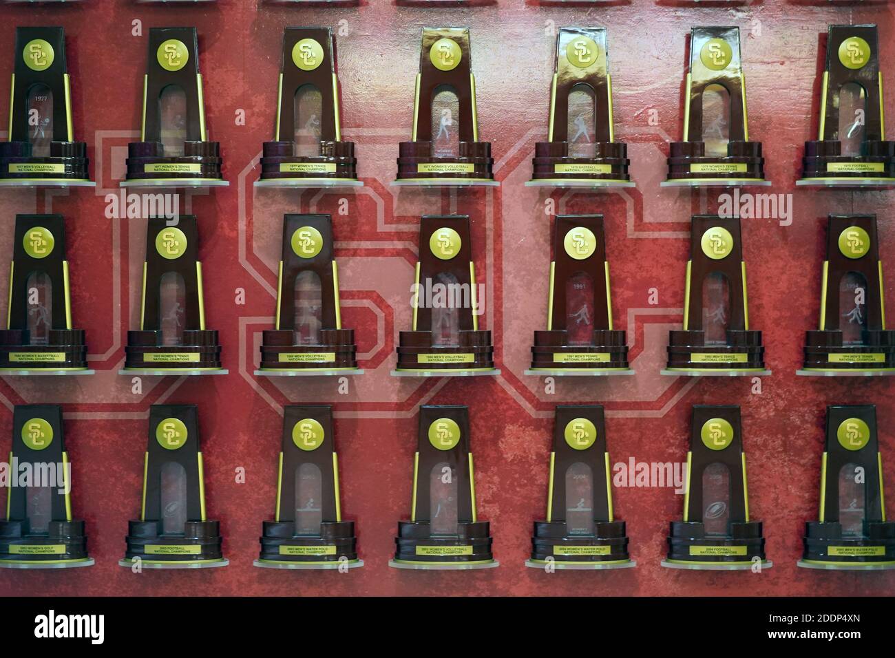 Los Angeles, United States. 25th Nov, 2020. NCAA Championship trophies ...