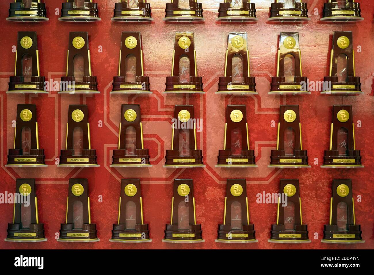 Los Angeles, United States. 25th Nov, 2020. NCAA Championship trophies ...
