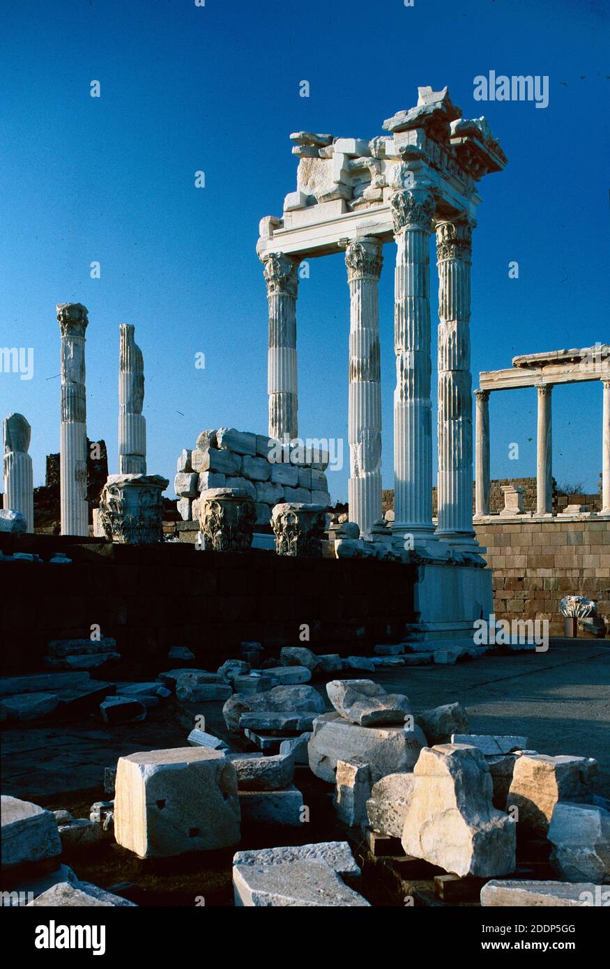 Temple of Trajan Pergamon or Pergamum Bergama Turkey Stock Photo - Alamy