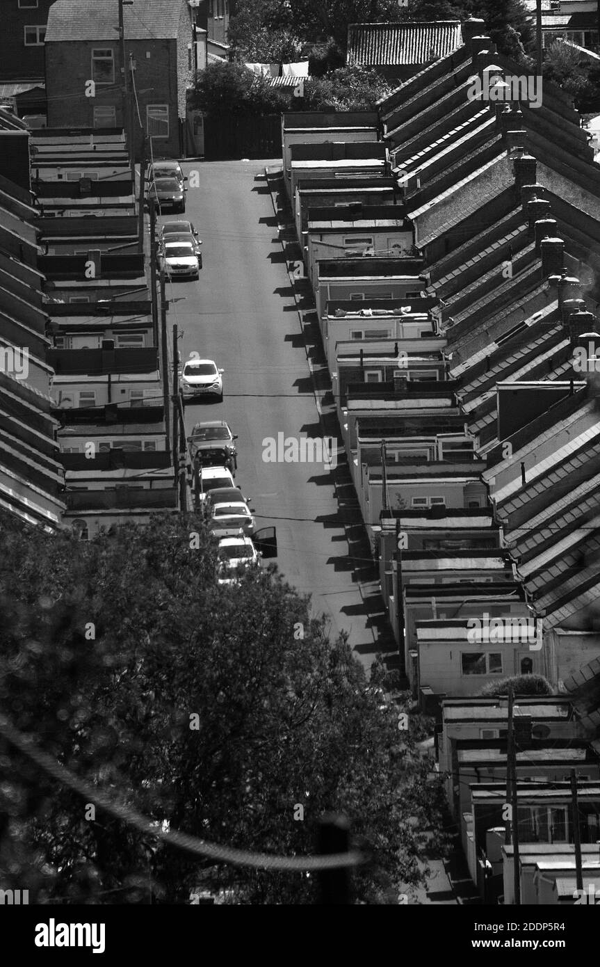 Terraced houses, First Street, Watling Street bungalows, Pont near ...